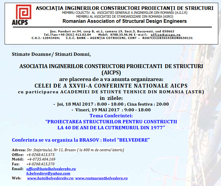 A XXVII-a Conferință Națională a AICPS - Encipedia