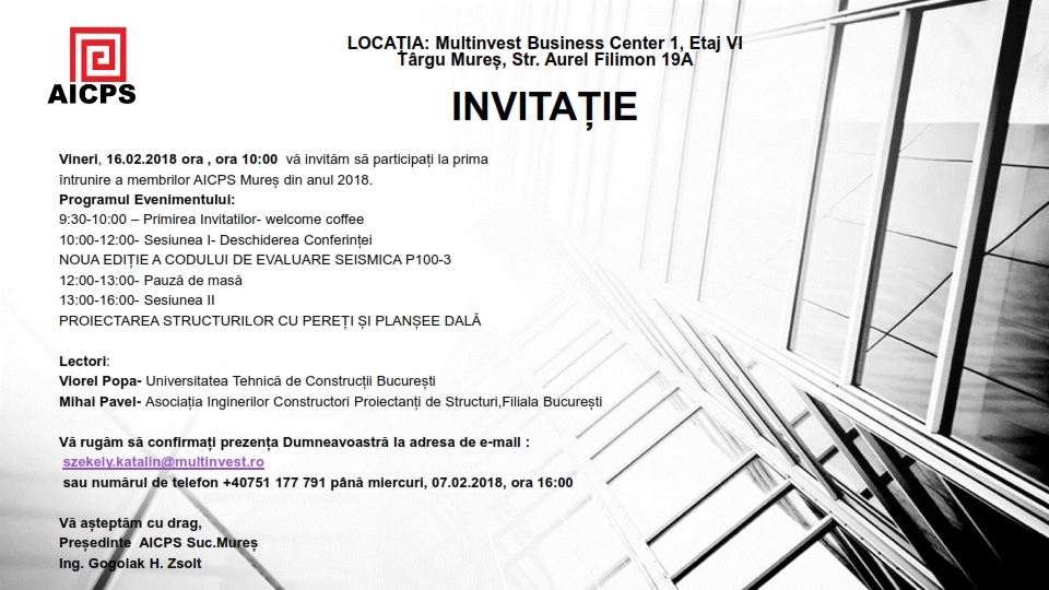 Întrunire cu caracter tehnic - AICPS Mureș - Encipedia